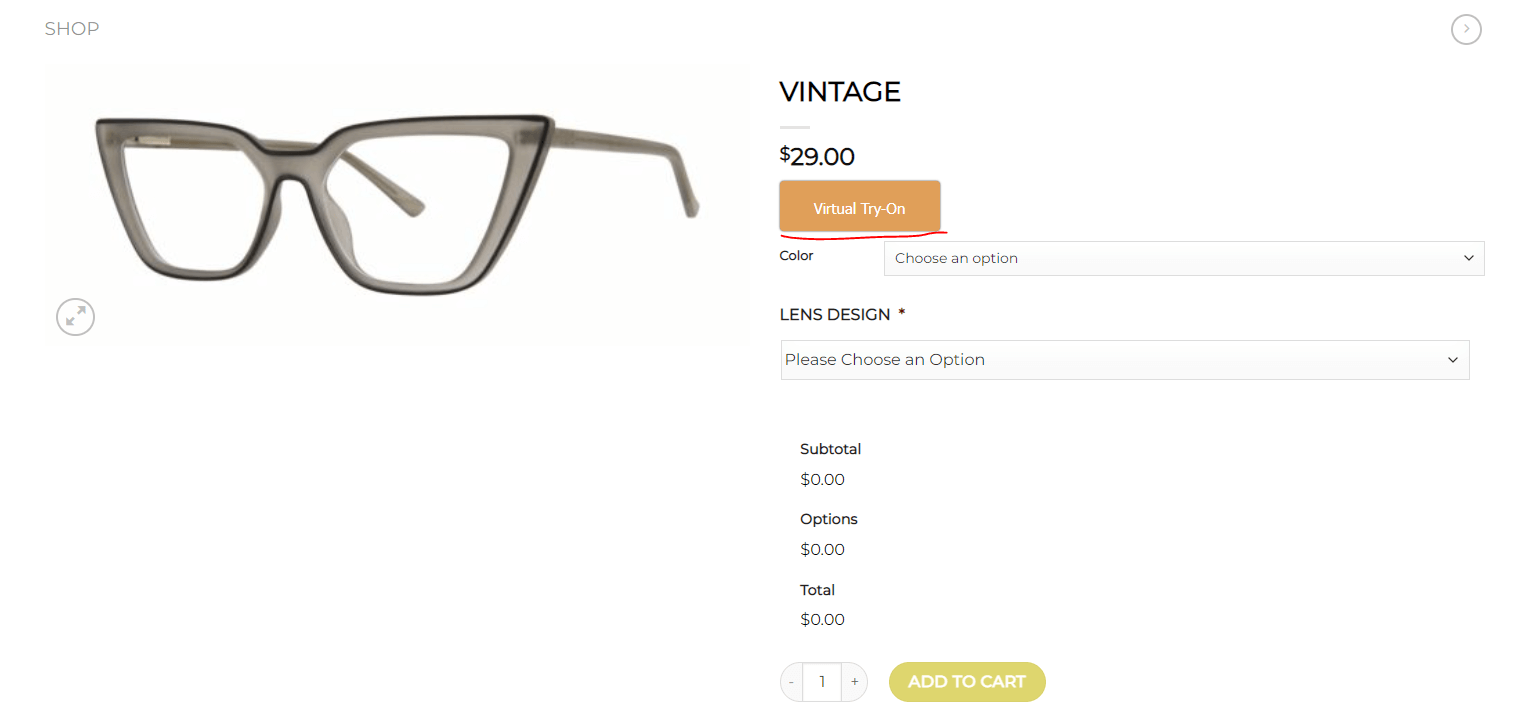 Virtual Try On - Optical Academy Shop